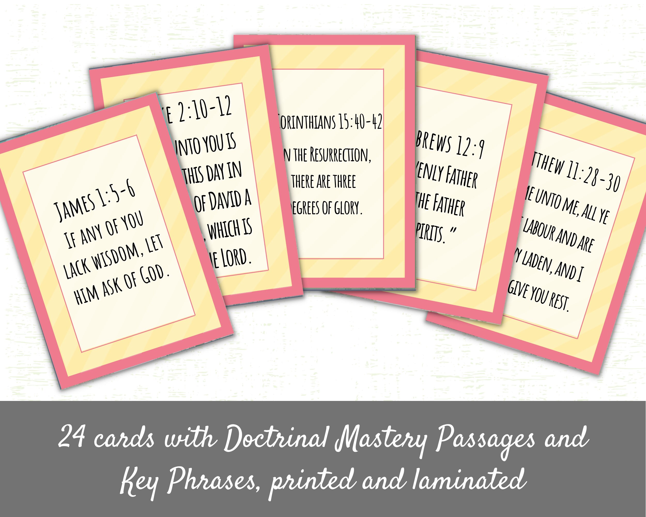 2023 LDS Doctrinal Mastery Scripture Passages and Key Scripture Phrases ...