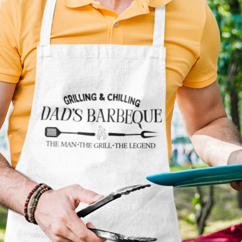 Dad's Barbeque Apron, Father's Day Gift, Grilling Apron, Smoke Apron ...
