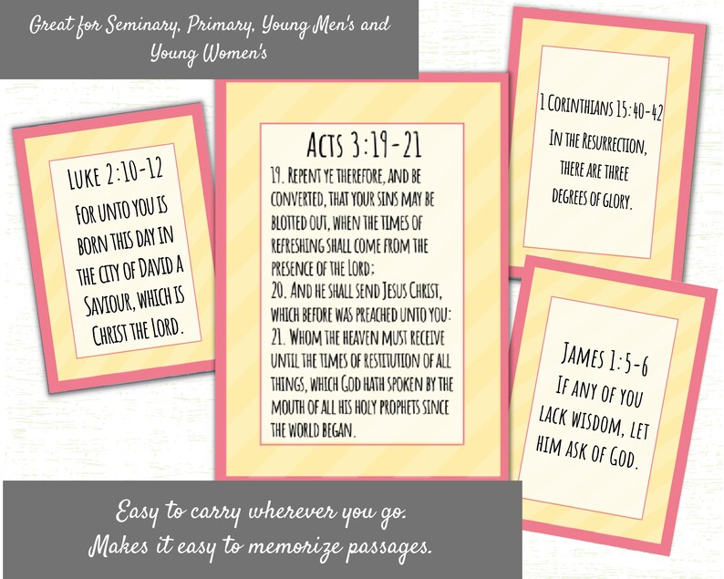 2023 LDS Doctrinal Mastery Scripture Passages and Key Scripture Phrases ...