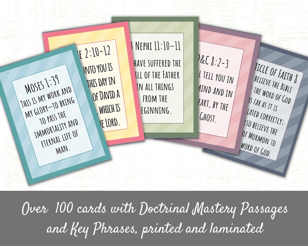 2023 LDS Doctrinal Mastery Scripture Passages and Key Scripture Phrases ...