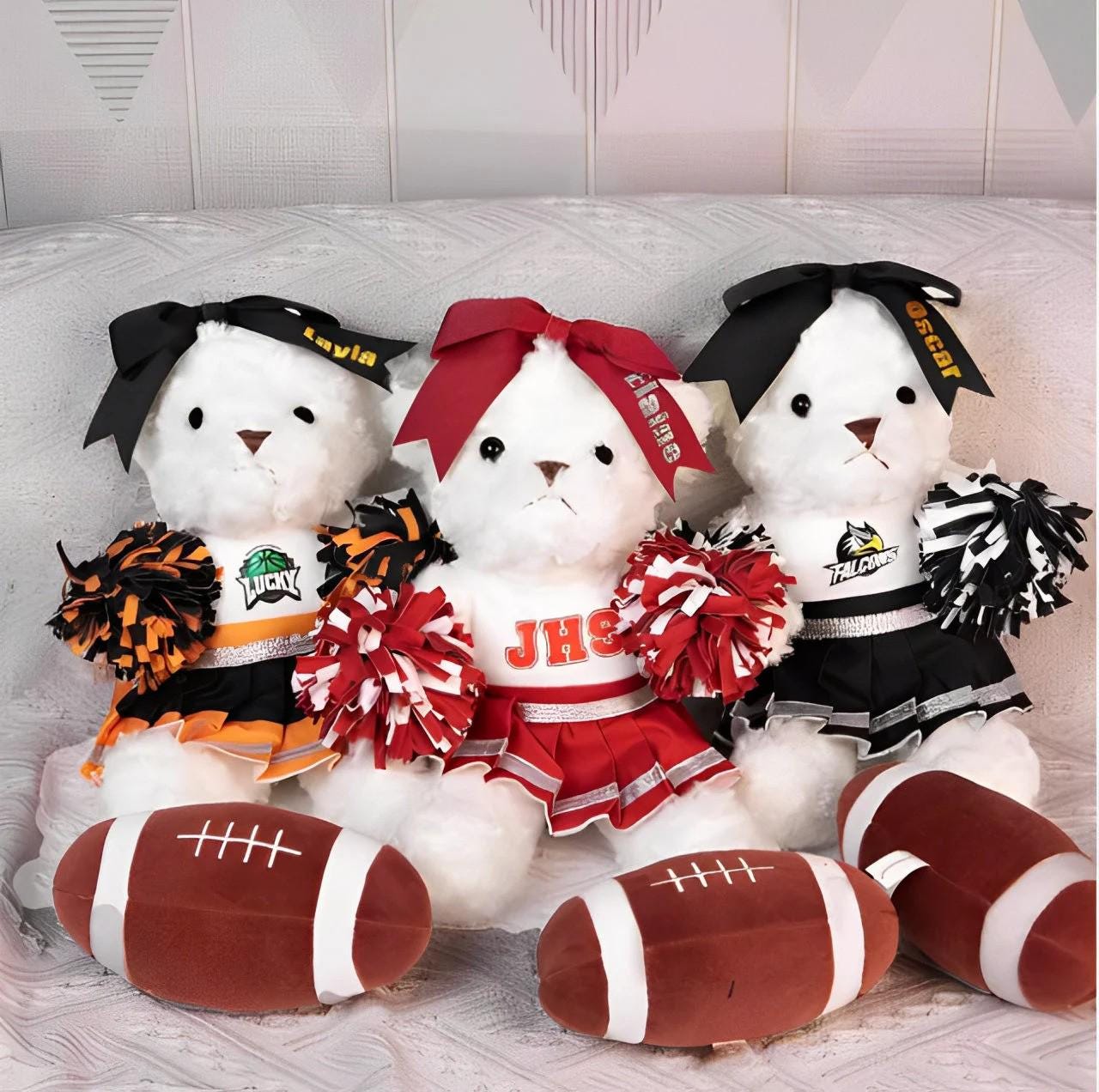 Personalized Cheerleading Plush Bear | Custom All-star Cheerleader ...