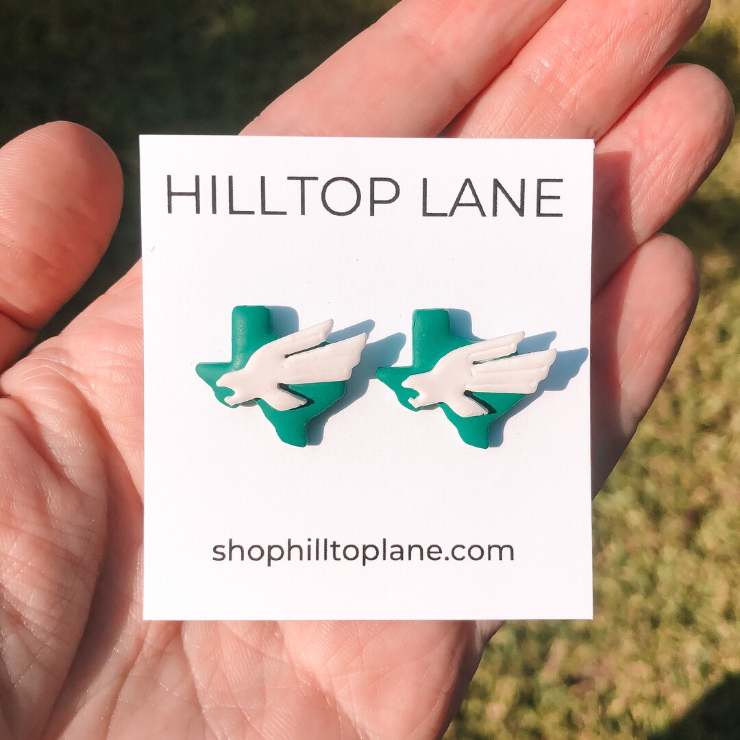 University of North Texas-inspired Stud Earrings | UNT Eagles-inspired ...