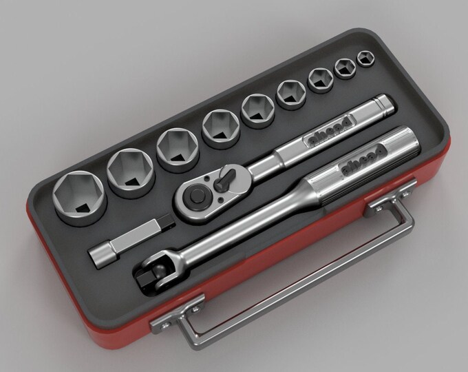 DIGITAL STL 3D Print File - Socket Wrench Set 1/10 Scale RC Accessory ...