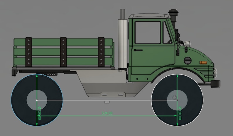 DIGITAL STL 3D Print File Crawler Bog 406 4x4 Flatbed 1/10 RC Body ...