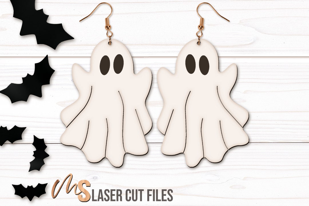 Ghost Earrings SVG - Halloween Earrings Svg - Halloween Dangle Earrings ...