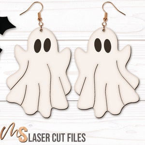 Ghost Earrings SVG - Halloween Earrings Svg - Halloween Dangle Earrings ...