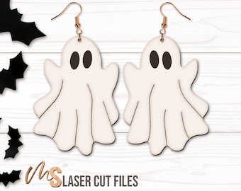 Ghost Earrings SVG - Halloween Earrings Svg - Halloween Dangle Earrings ...