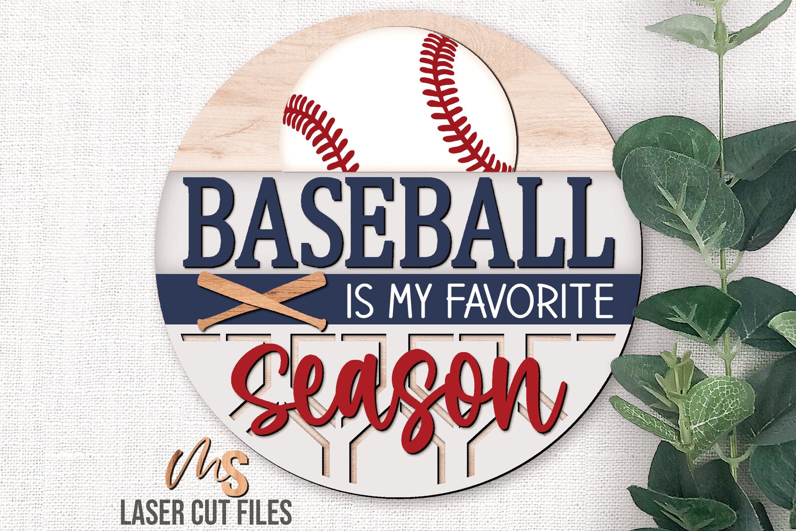 Baseball Sign SVG Laser Cut Files: Baseball Season Door Hanger ...