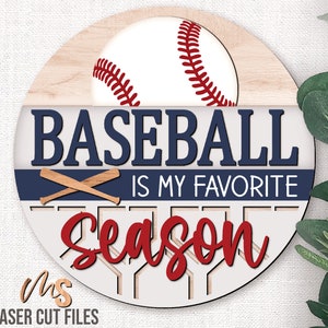 Baseball Sign SVG Laser Cut Files - Baseball Door Hanger Svg - Baseball ...