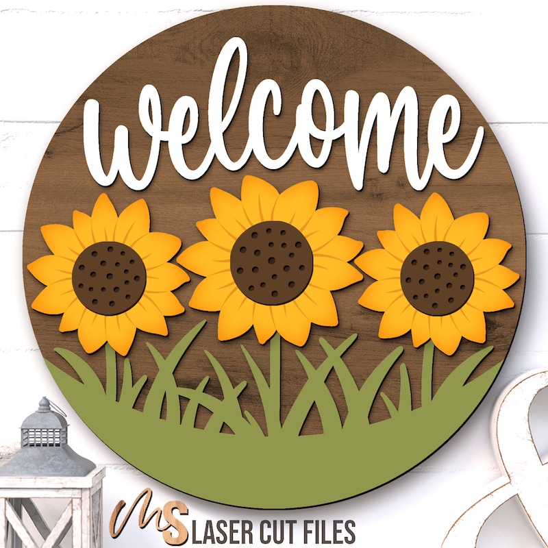 Sunflower Door Hanger - Etsy