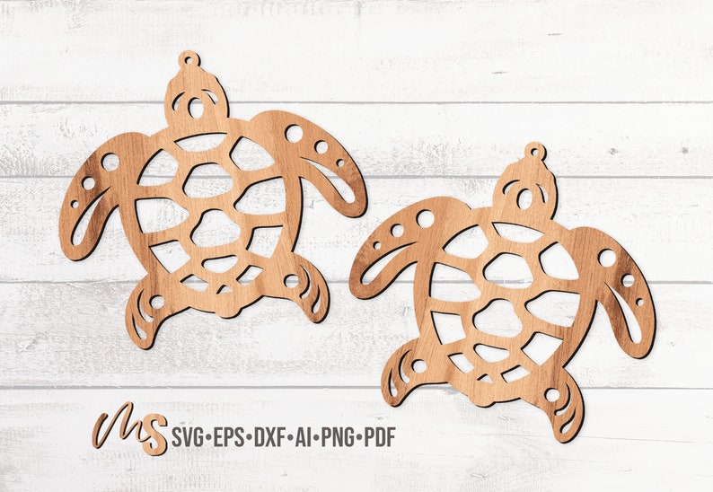 Turtle Earrings SVG - Earring Svg - Sea Turtle Svg - Laser Cut Files ...
