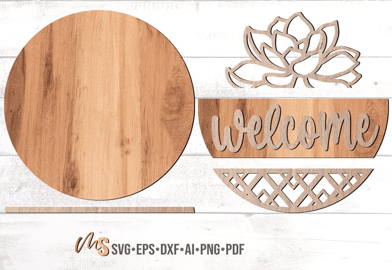 Succulent Welcome Sign Svg - Succulent Door Hanger Svg - Succulent Svg ...