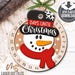 Christmas Countdown Snowman Ornament SVG: Days Until Christmas Ornament ...