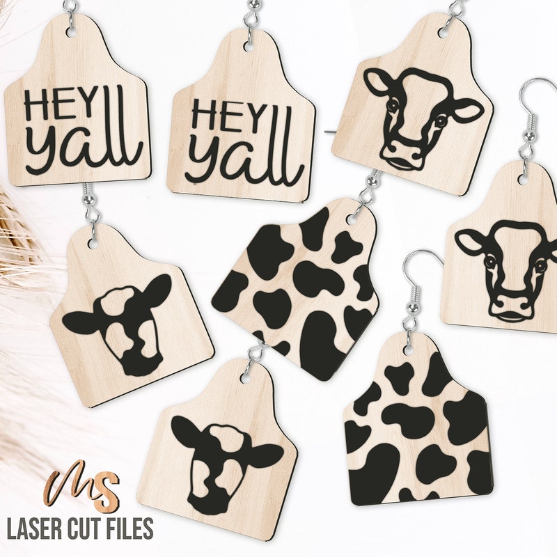 Cow Earrings - Etsy