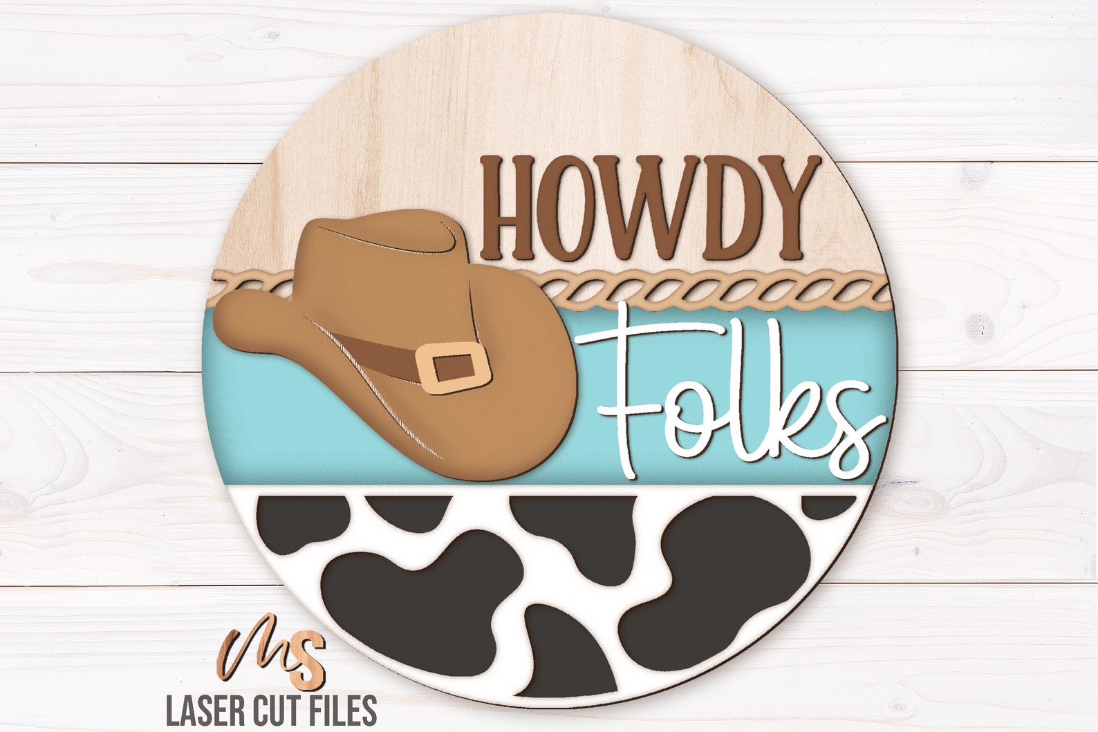 Howdy Folks Door Hanger Svg - Cowboy Hat Svg - Western Door Sign ...