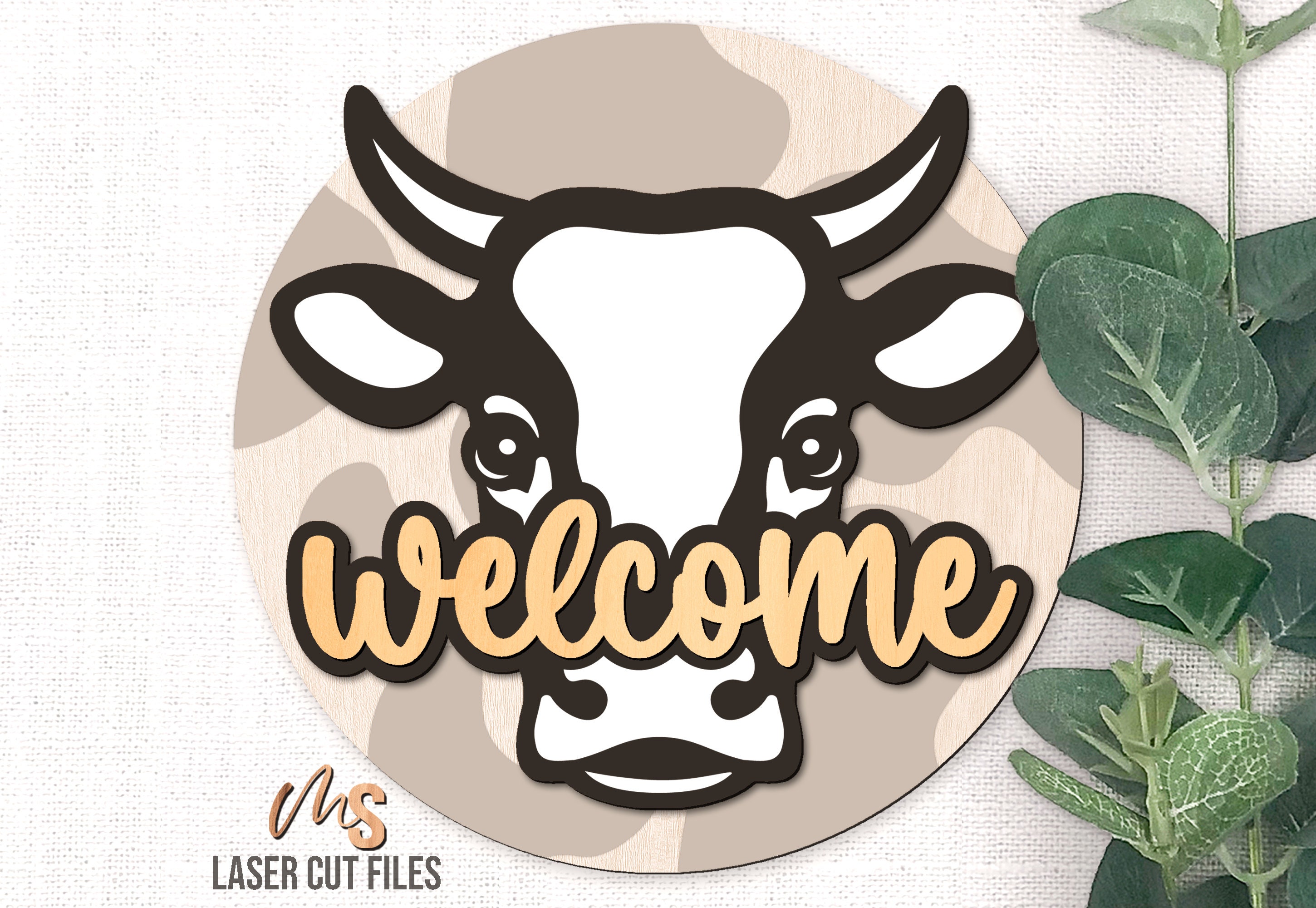 Cow Welcome Sign Svg Cow Door Hanger Svg Cow Svg Laser - Etsy Canada