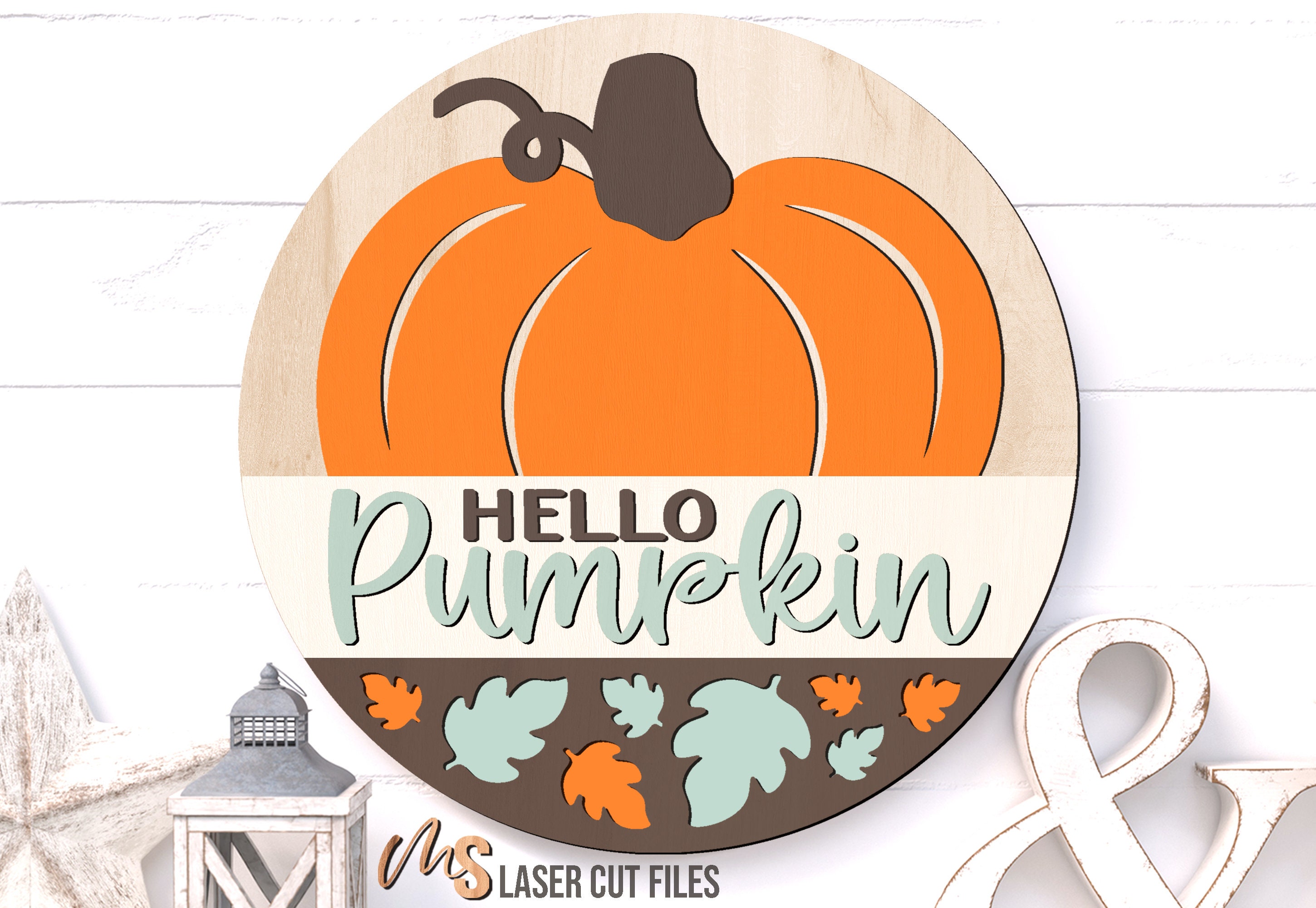 Hello Pumpkin Svg Fall Door Hanger Svg Fall Welcome Sign - Etsy