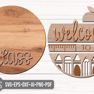 Teacher Door Hanger Svg - Welcome to Our Class Sign Svg - Classroom ...