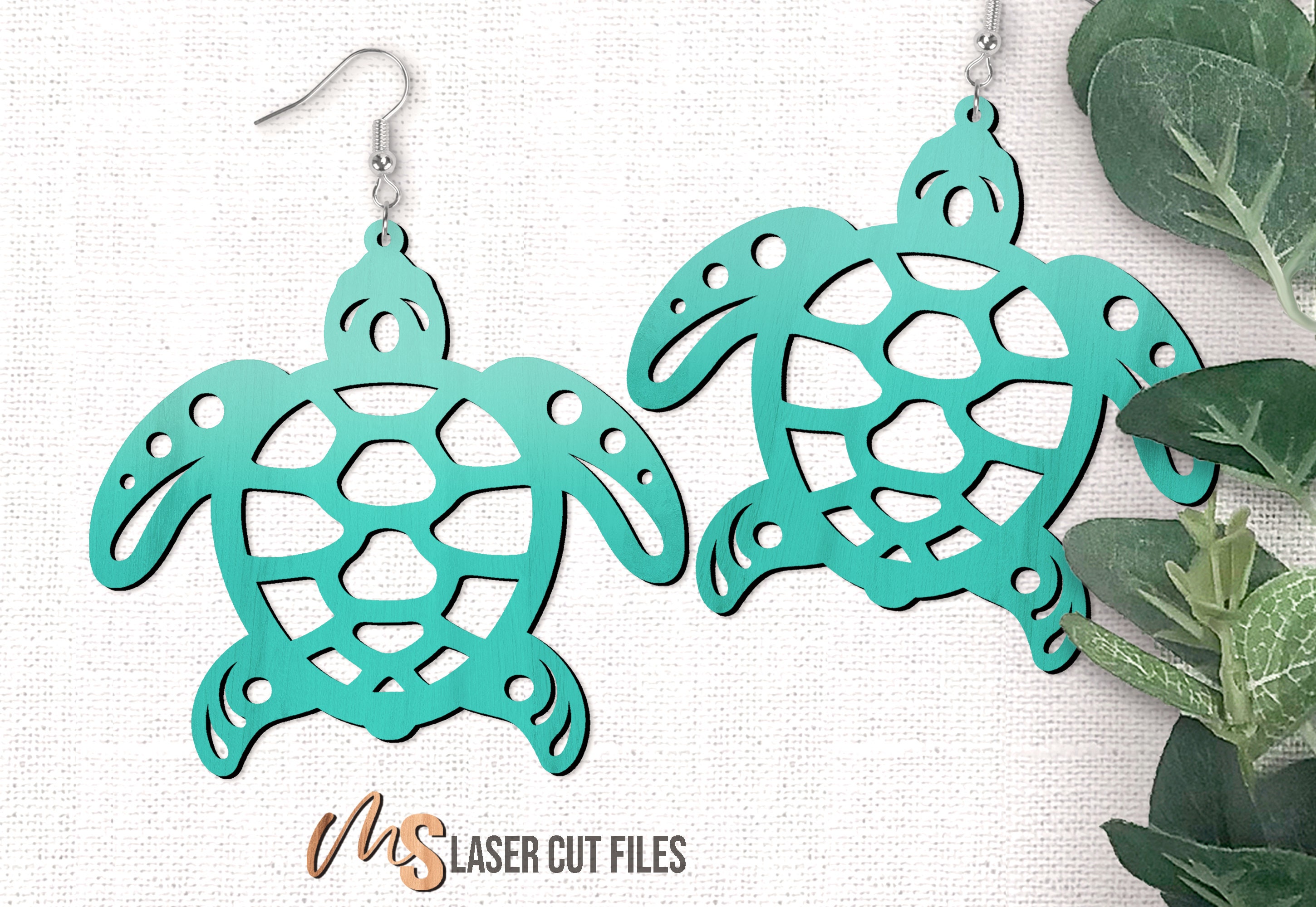 Turtle Earrings SVG Earring Svg Sea Turtle Svg Laser Cut - Etsy