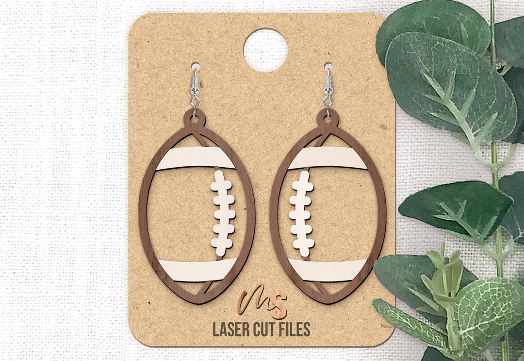 Football Earrings SVG - Football Svg - Football Dangle Earrings - Laser ...