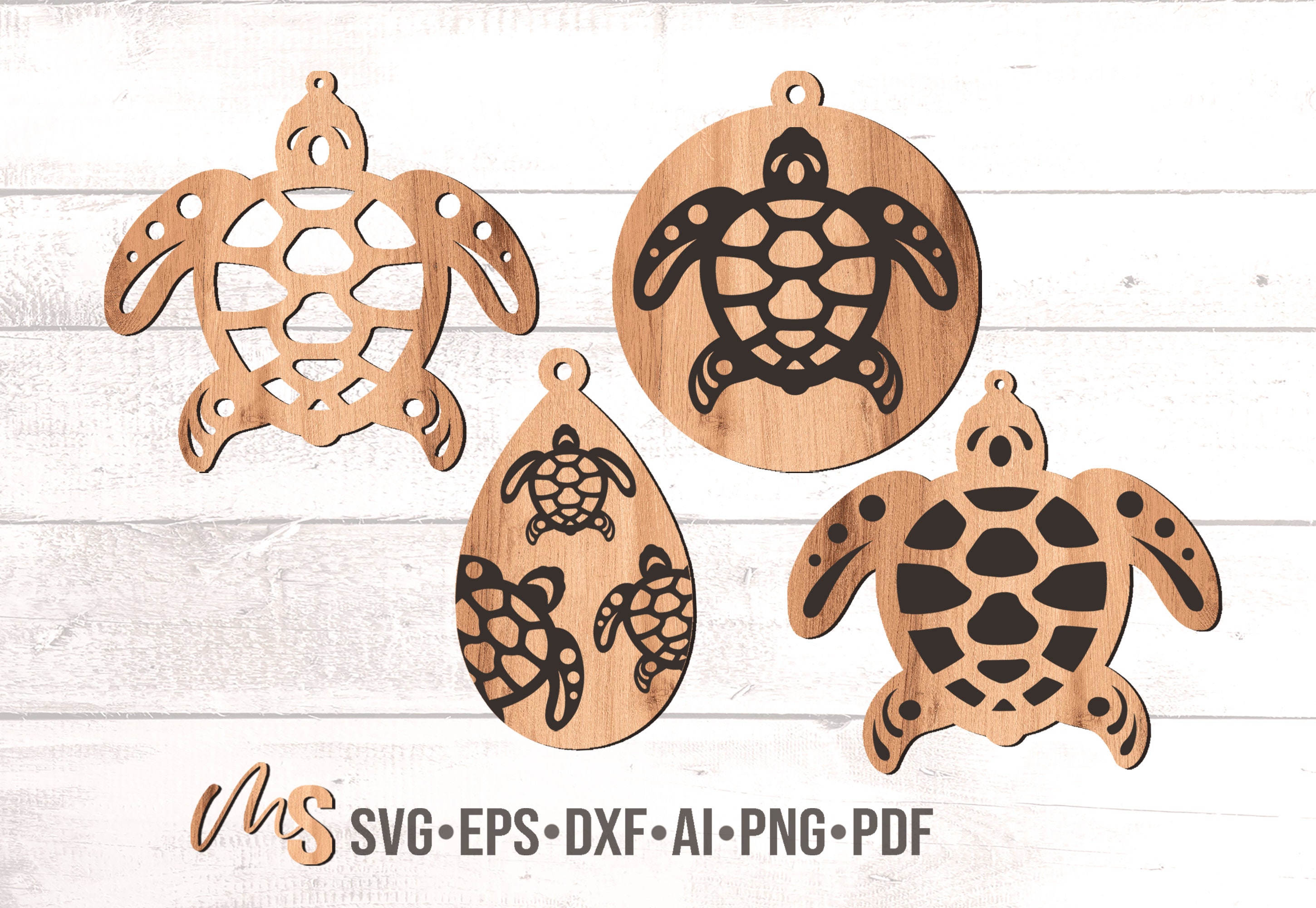 Turtle Earrings SVG Earring Svg Sea Turtle Svg Laser Cut - Etsy
