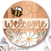 Daisy Welcome Sign SVG - Daisy Bee Door Hanger Svg - Daisy Svg - Bee ...