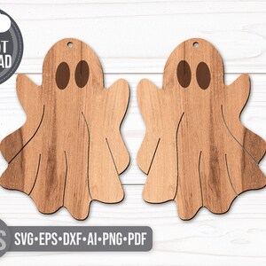Ghost Earrings SVG - Halloween Earrings Svg - Halloween Dangle Earrings ...