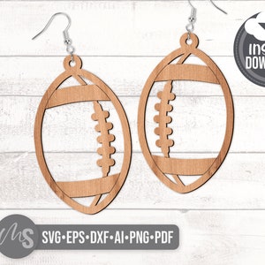 Football Earrings SVG - Football Svg - Football Dangle Earrings - Laser ...