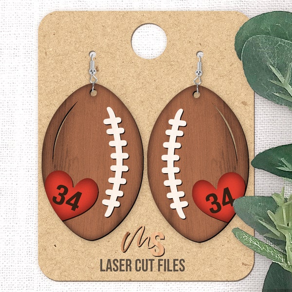 Football Earring Template - Etsy