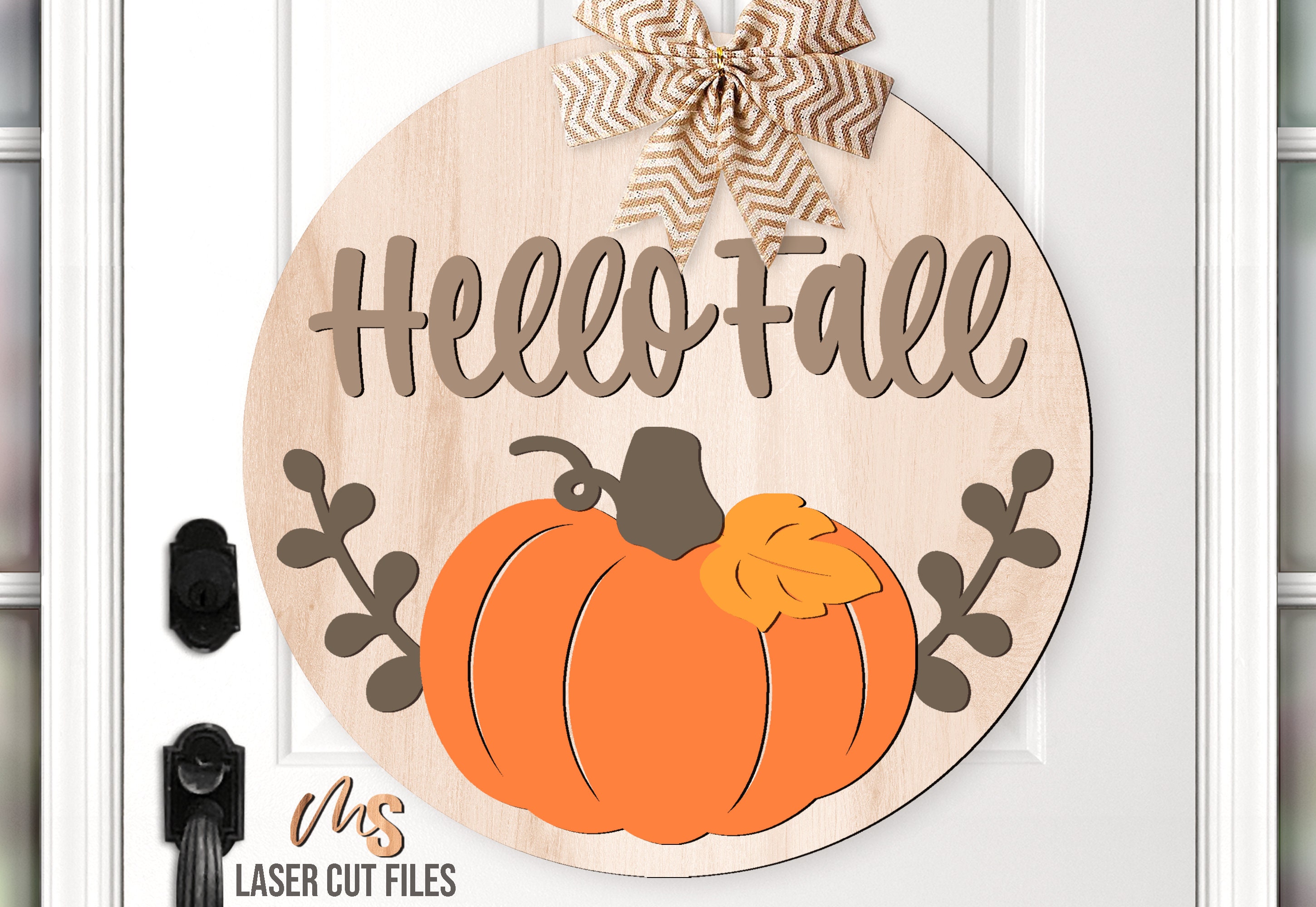 Hello Fall Svg Fall Door Hanger Svg Fall Welcome Sign Svg - Etsy