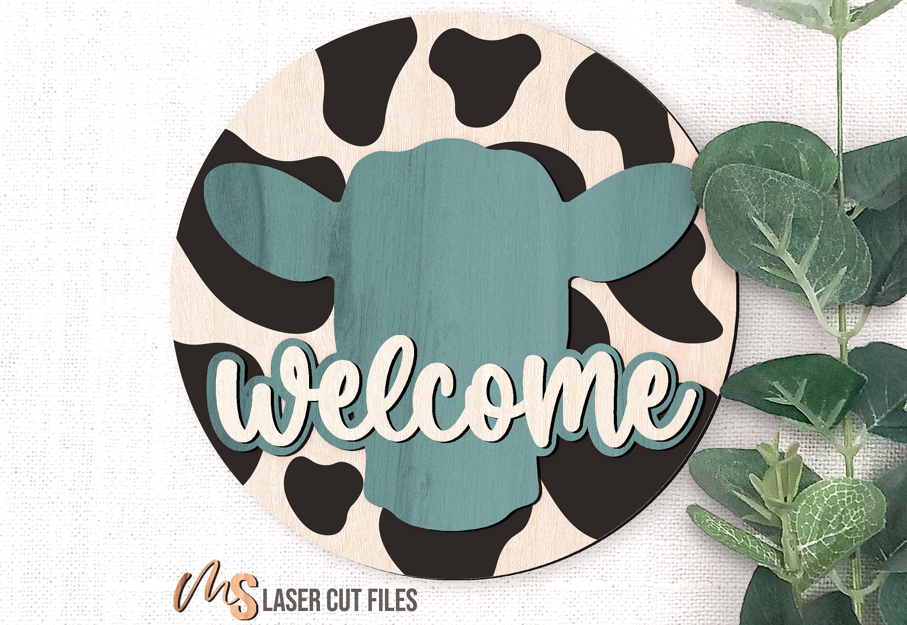 Cow Welcome Sign Svg Cow Door Hanger Svg Cow Svg Laser - Etsy New Zealand