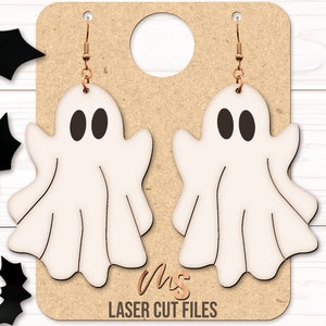 Ghost Earrings SVG - Halloween Earrings Svg - Halloween Dangle Earrings ...