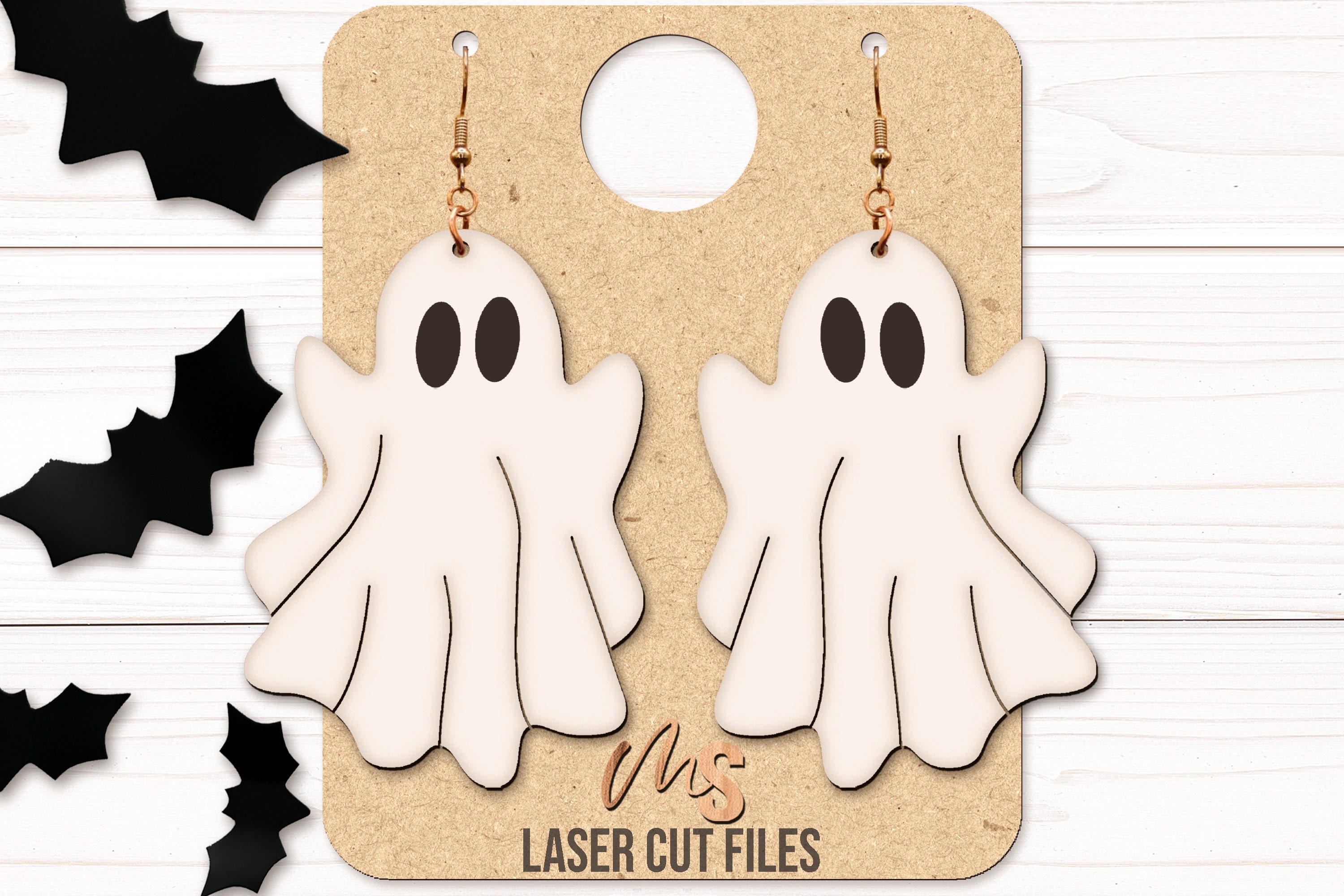 Ghost Earrings SVG - Halloween Earrings Svg - Halloween Dangle Earrings ...