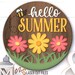 Daisy Hello Summer Door Hanger Svg - Summer Welcome Sign Svg - Daisy ...