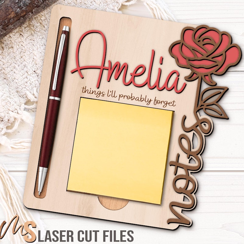 Rose Post It Note Pads - Etsy