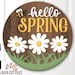 Daisy Hello Spring Door Hanger Svg Spring Welcome Sign Svg Daisy Svg ...