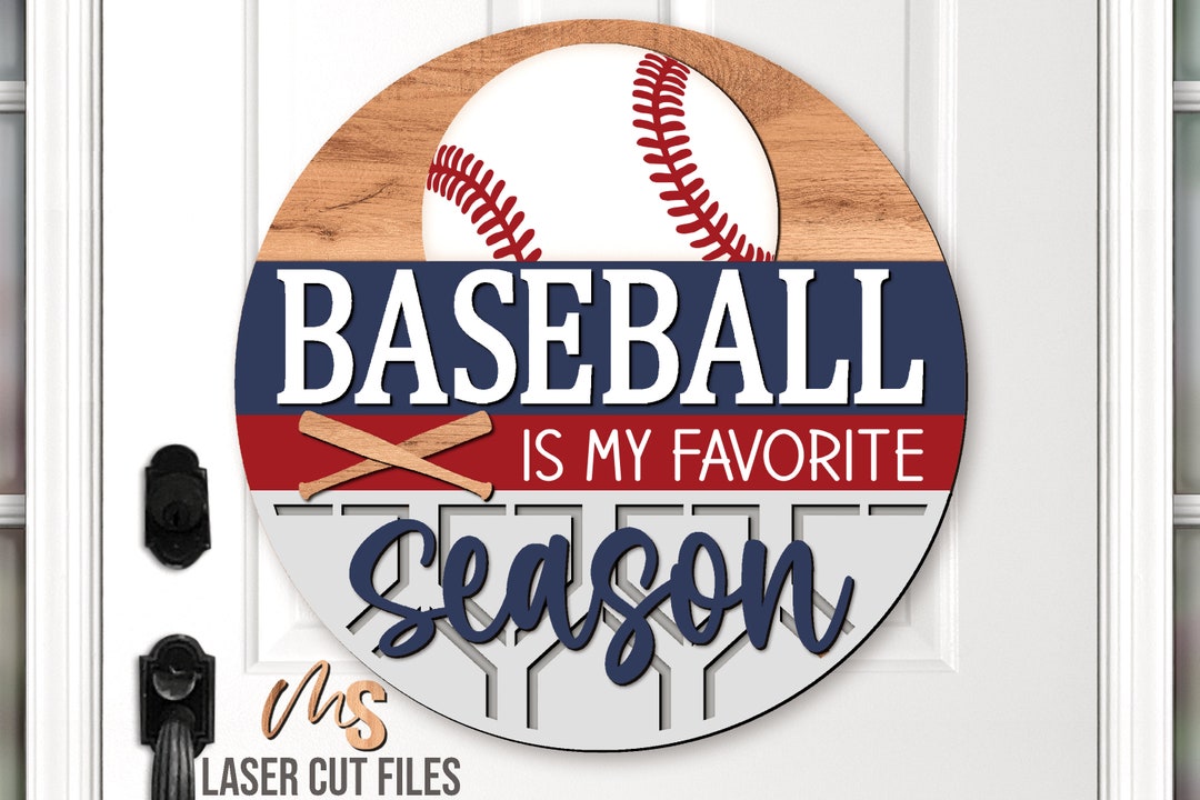 Baseball Sign SVG Laser Cut Files - Baseball Door Hanger Svg - Baseball ...
