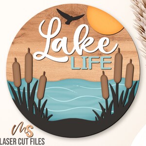 Lake Life SVG - Lake House Sign Svg - Summer Door Hanger Svg - Laser ...