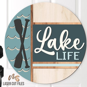 Lake Life SVG - Lake House Sign - Summer Door Hanger Svg - Lake Svg ...