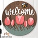 Daisy Welcome Sign SVG Flower Door Hanger Svg Daisy Svg Floral Door ...