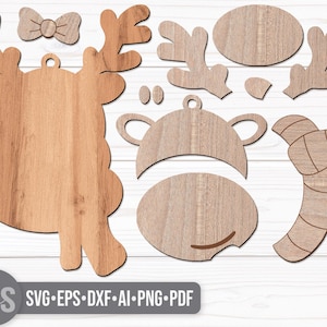 Reindeer Christmas Ornament SVG - Kids Custom Ornament Svg - Christmas ...