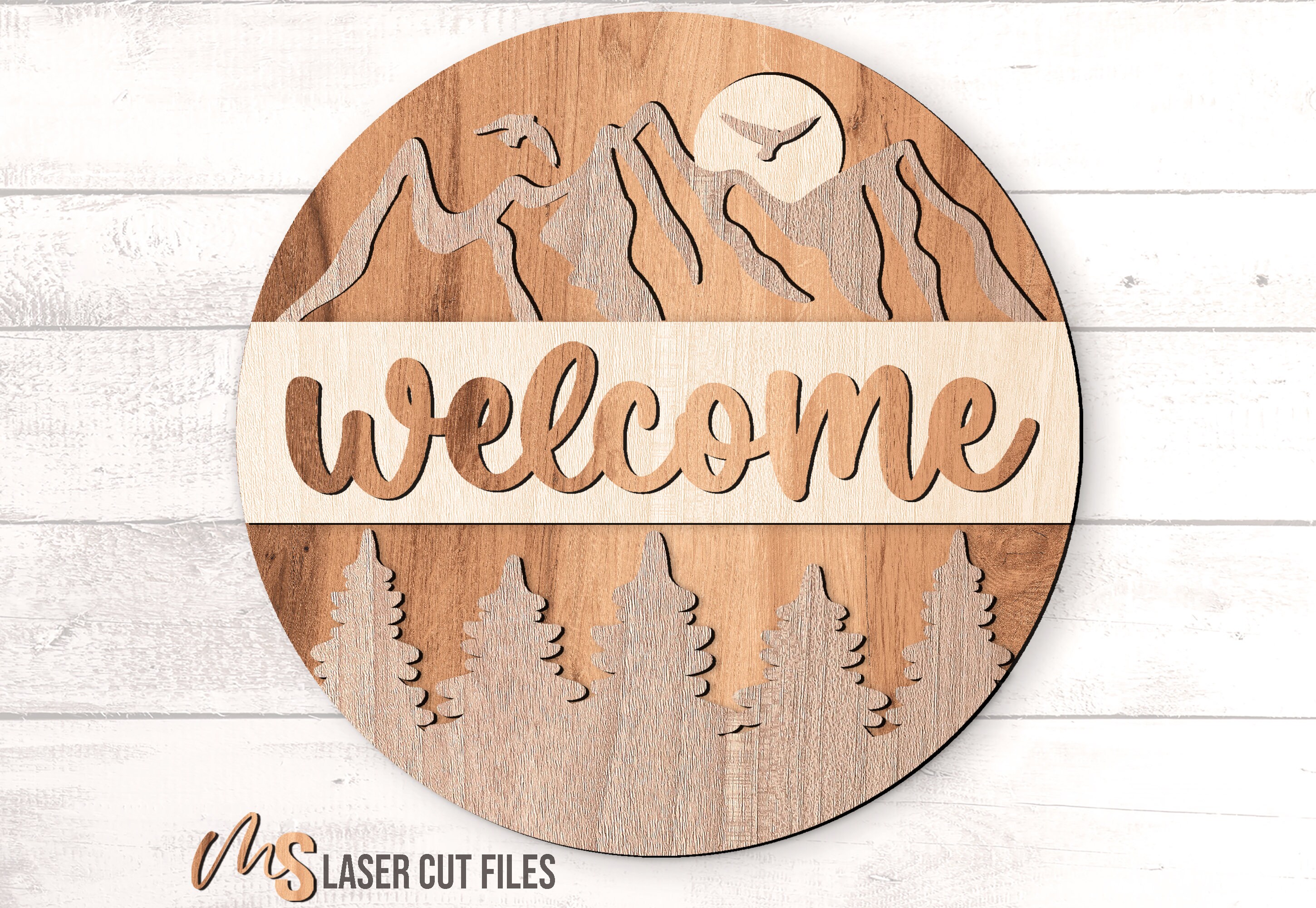 Mountain Door Hanger Svg Mountain Svg Welcome Sign Svg - Etsy