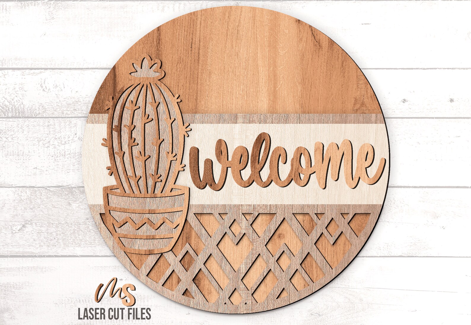 Cactus Welcome Sign Svg Round Door Hanger Svg Cactus Svg - Etsy