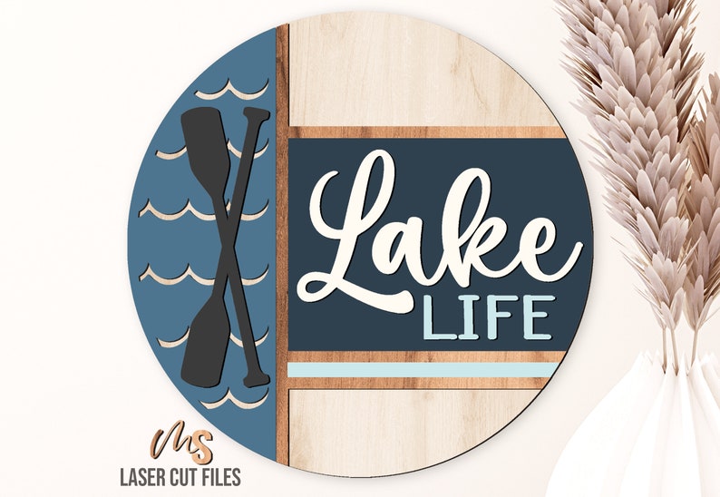 Lake Life SVG Lake House Sign Summer Door Hanger Svg - Etsy