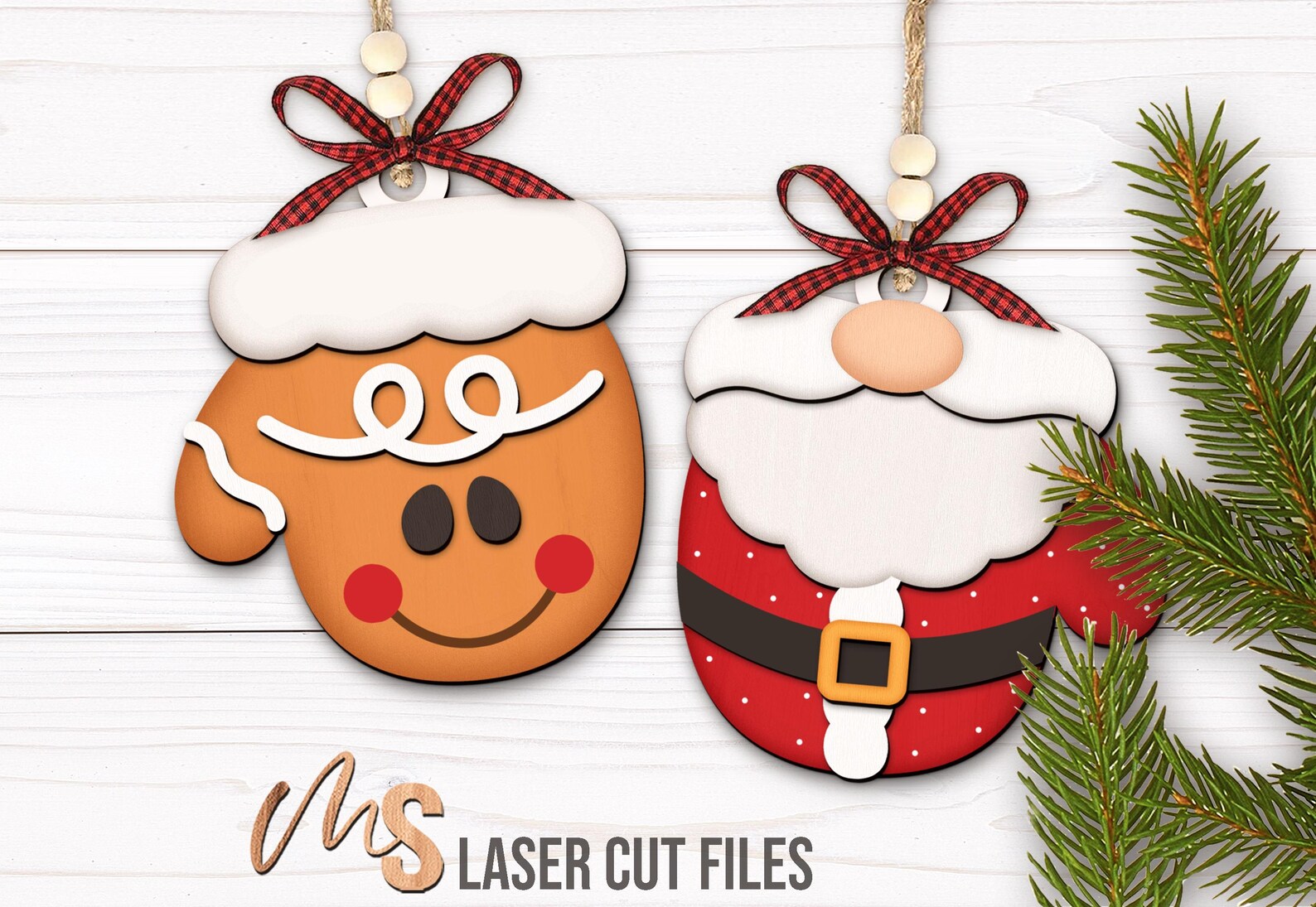 Custom Mittens Christmas Ornament SVG Bundle: Laser Cut Files for ...