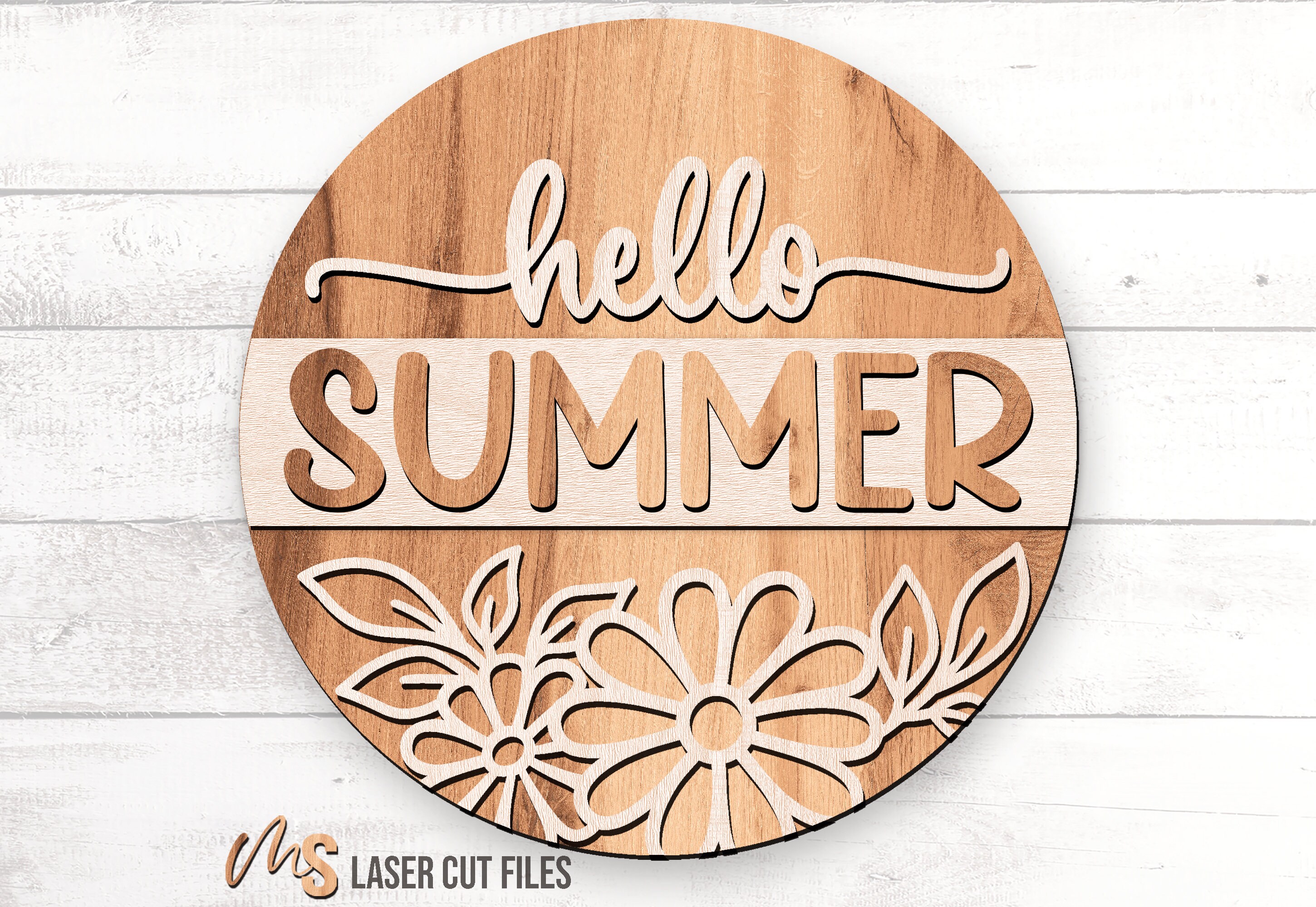 Hello Summer Sign SVG Summer Door Hanger Svg Daisy Svg - Etsy