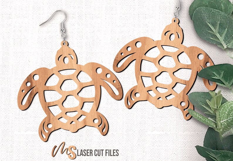 Turtle Earrings SVG Earring Svg Sea Turtle Svg Laser Cut - Etsy