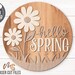 Hello Spring Daisy Door Hanger Svg - Spring Welcome Sign Svg - Daisy ...