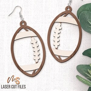 Football Earrings SVG - Football Svg - Football Dangle Earrings - Laser ...