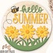 Daisy Hello Summer Door Hanger Svg - Summer Welcome Sign Svg - Daisy ...